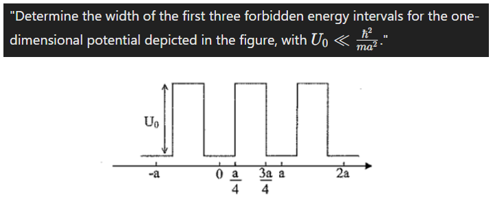 Solved "Determine the width of the first three forbidden | Chegg.com