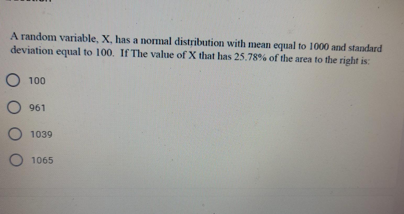 Solved A random variable, X, has a normal distribution with | Chegg.com