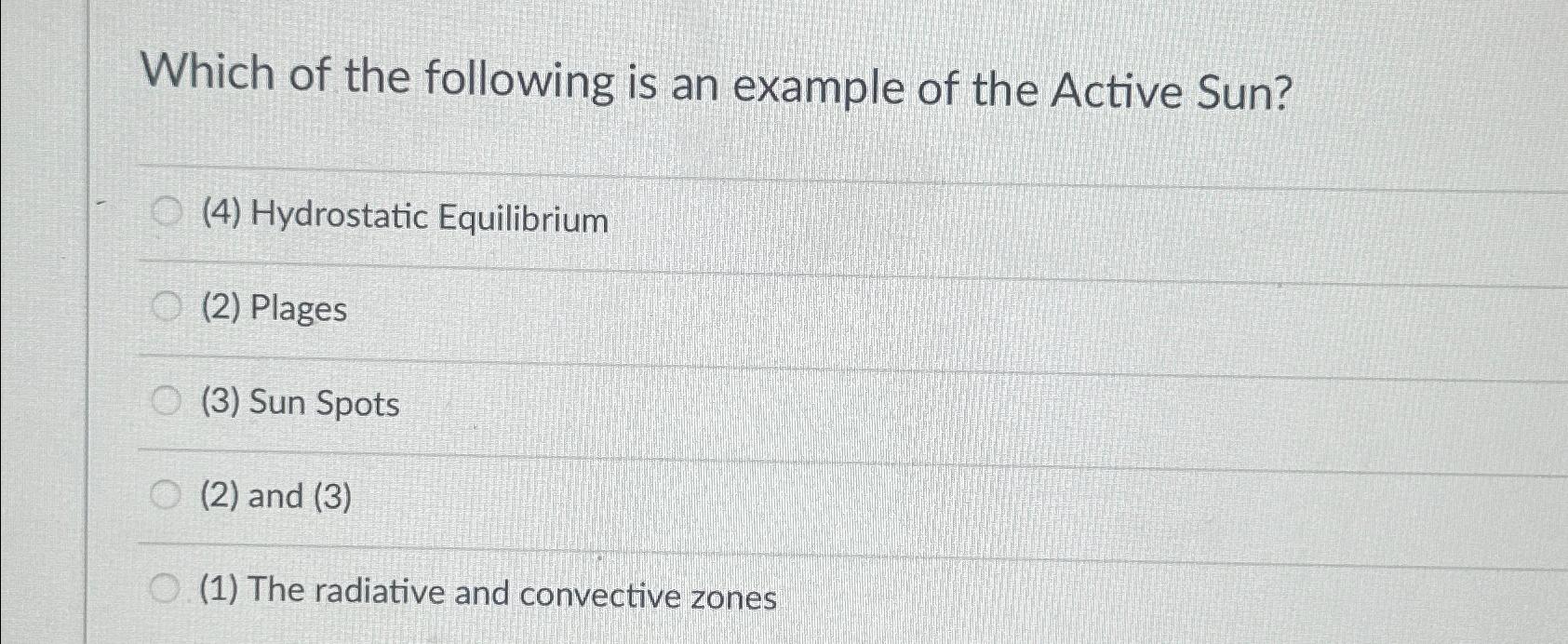 Solved Which of the following is an example of the Active | Chegg.com