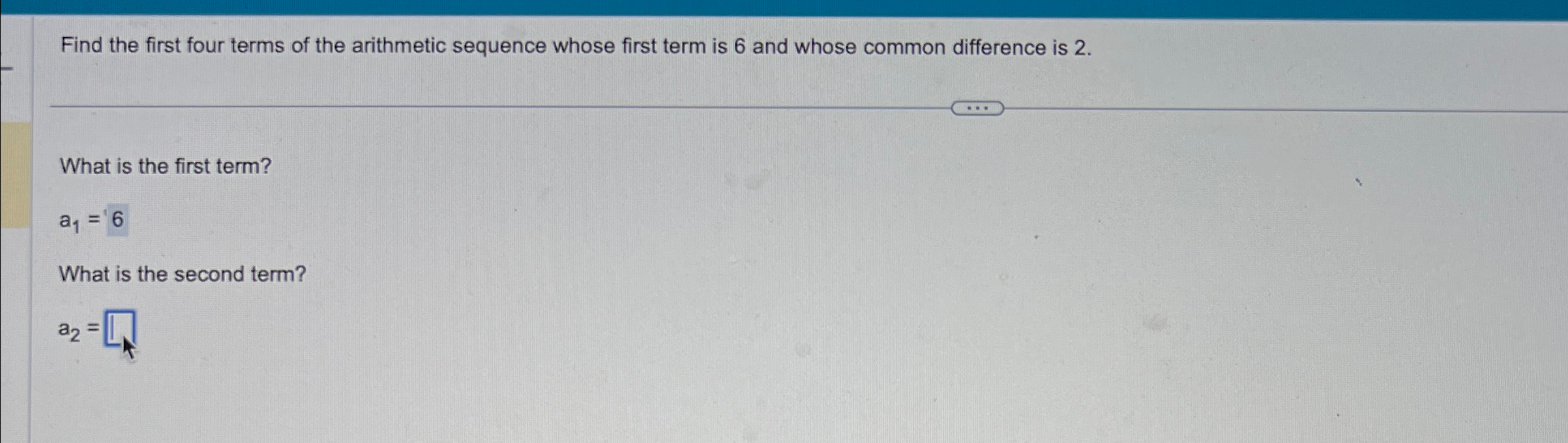 Solved Find the first four terms of the arithmetic sequence | Chegg.com