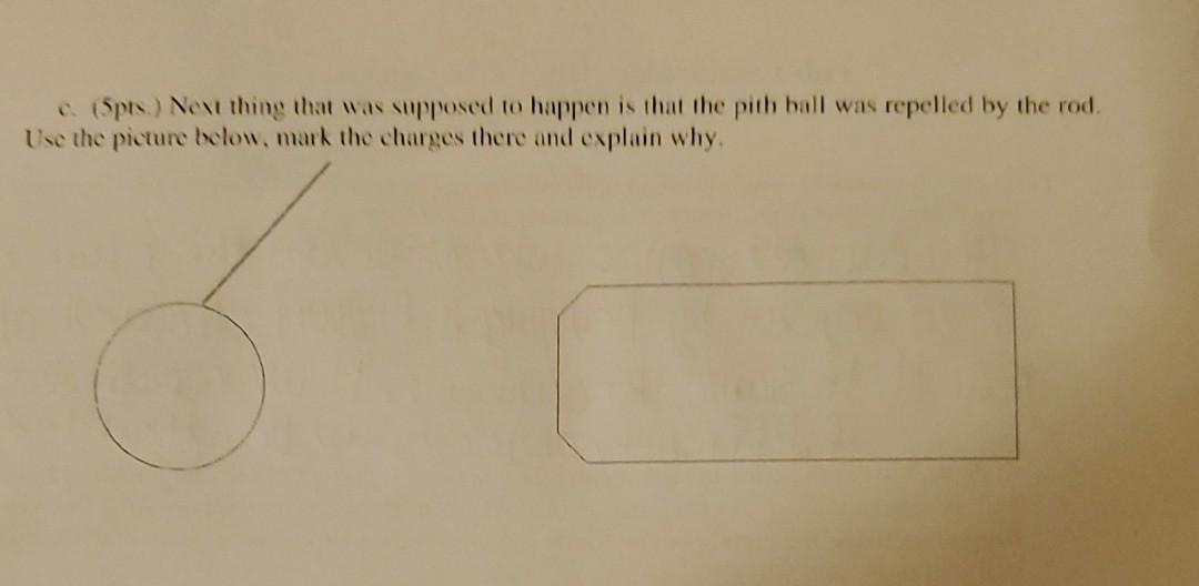 Solved 2a. In the experiment with a pith ball you were | Chegg.com