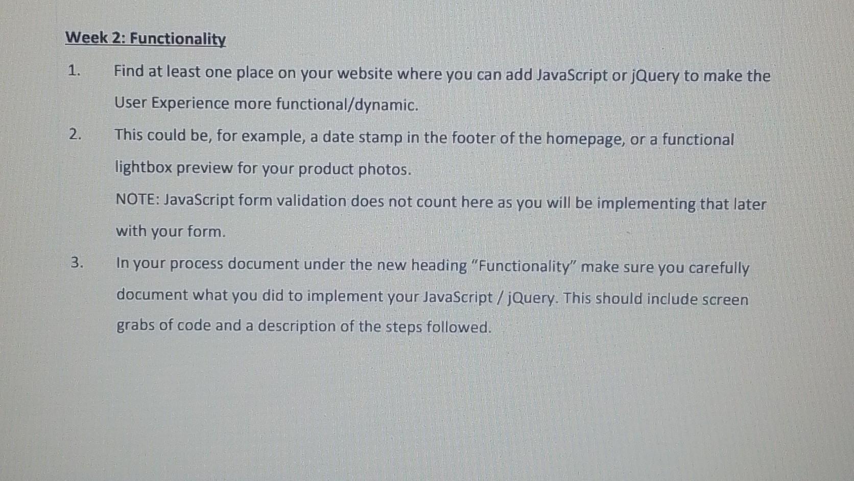 Solved Week 2: Functionality 1. Find at least one place on | Chegg.com