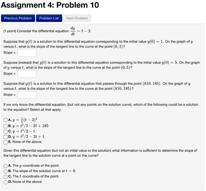 Solved Assignment 4: Problem 10 Previous Problem Problem | Chegg.com Solved Assignment 4: Problem 10 Previous Problem Problem | Chegg.com