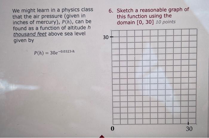Solved We might learn in a physics class 6. Sketch a | Chegg.com