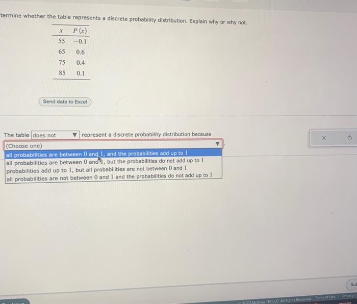 Solved termine whether the table represents a discrete | Chegg.com
