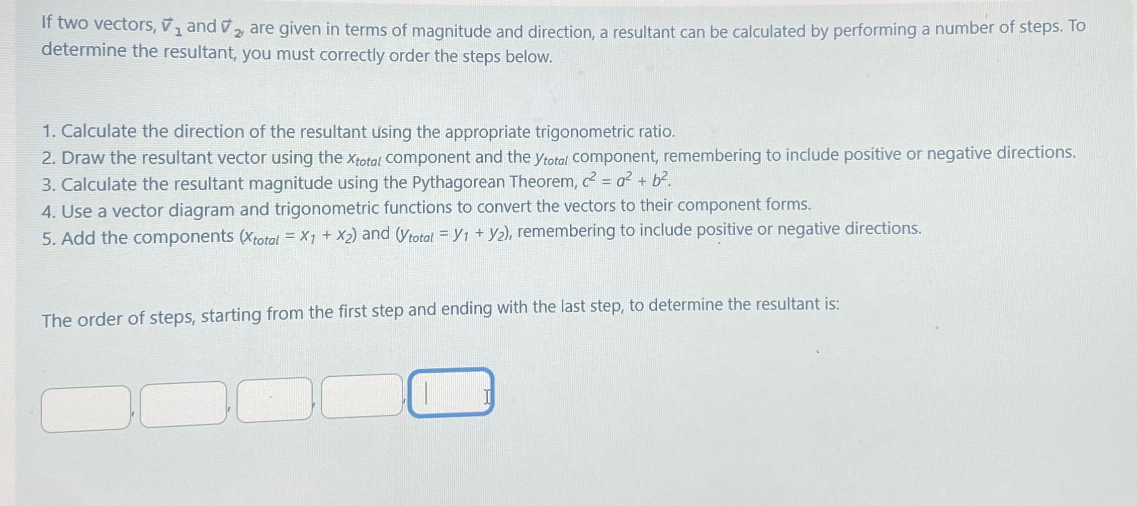 Solved If two vectors, vec(v)1 ﻿and vec(v)2 ﻿are given in | Chegg.com