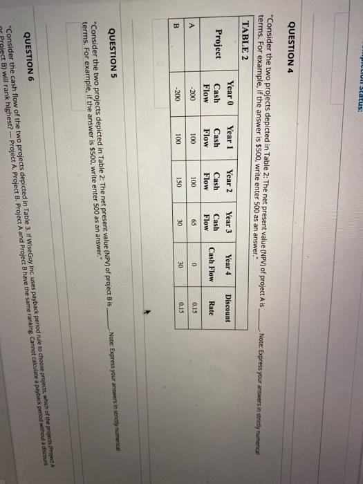 Solved PILLIUM Status: QUESTION 4 Note: Express your answers | Chegg.com