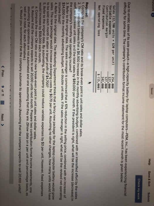 Solved Mework 1 Seved Help Save And Exit Submit Check My Work 5099