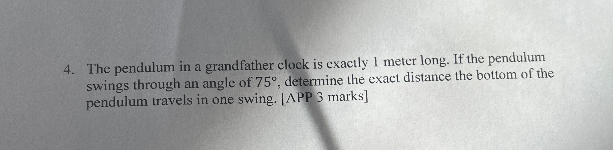 Solved The pendulum in a grandfather clock is exactly 1 | Chegg.com