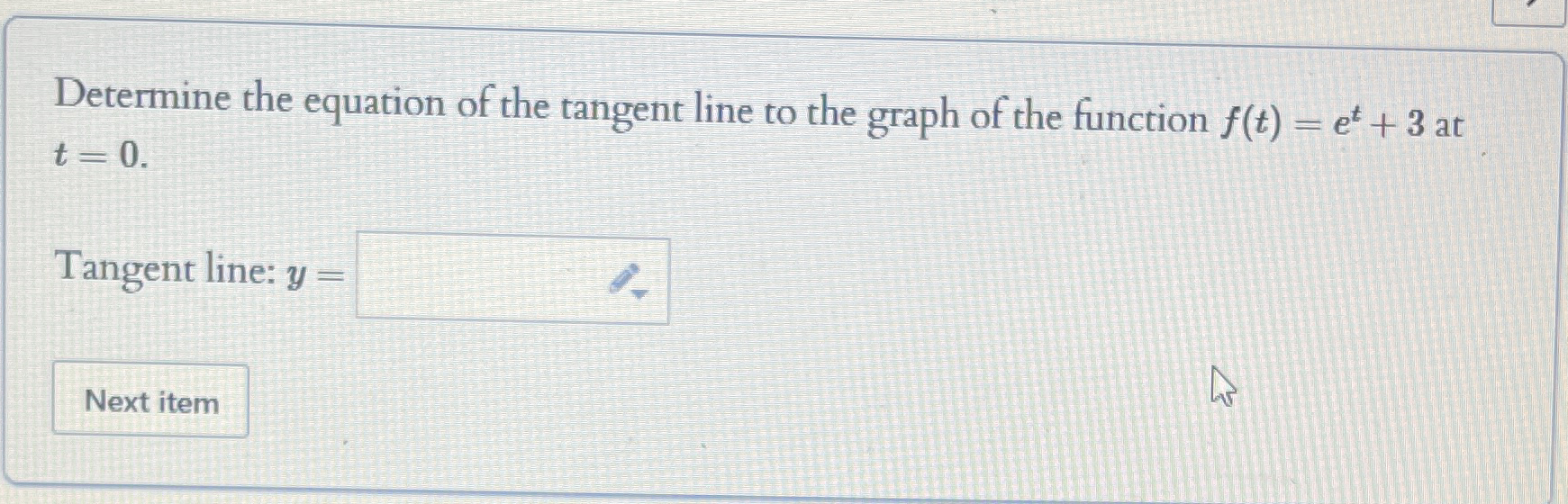 Solved Determine the equation of the tangent line to the | Chegg.com