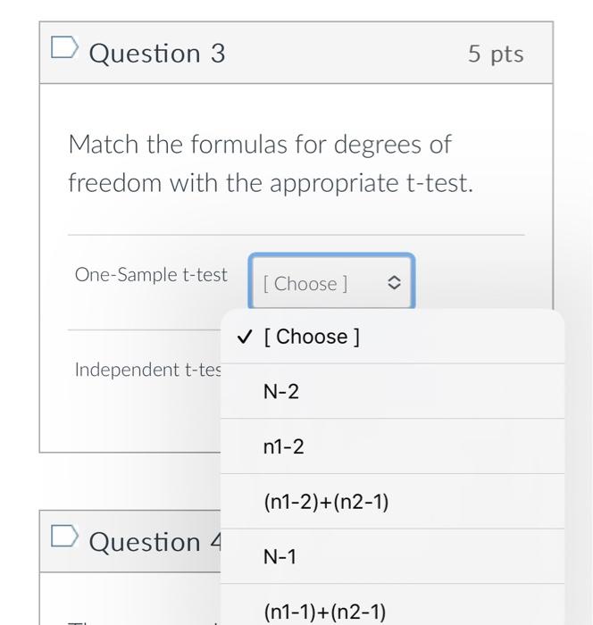 Solved Question 3 5 Match the formulas for degrees of | Chegg.com