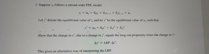 High Quality SOLUTION 3 ﻿Suppose y, ﻿follows a second order FDL | Chegg.com