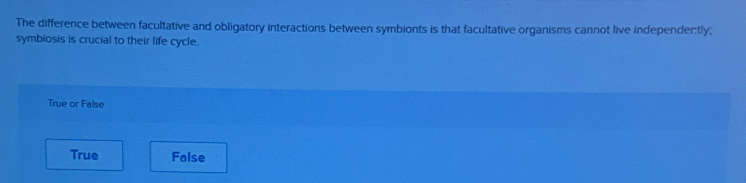 Solved The difference between facultative and obligatory | Chegg.com