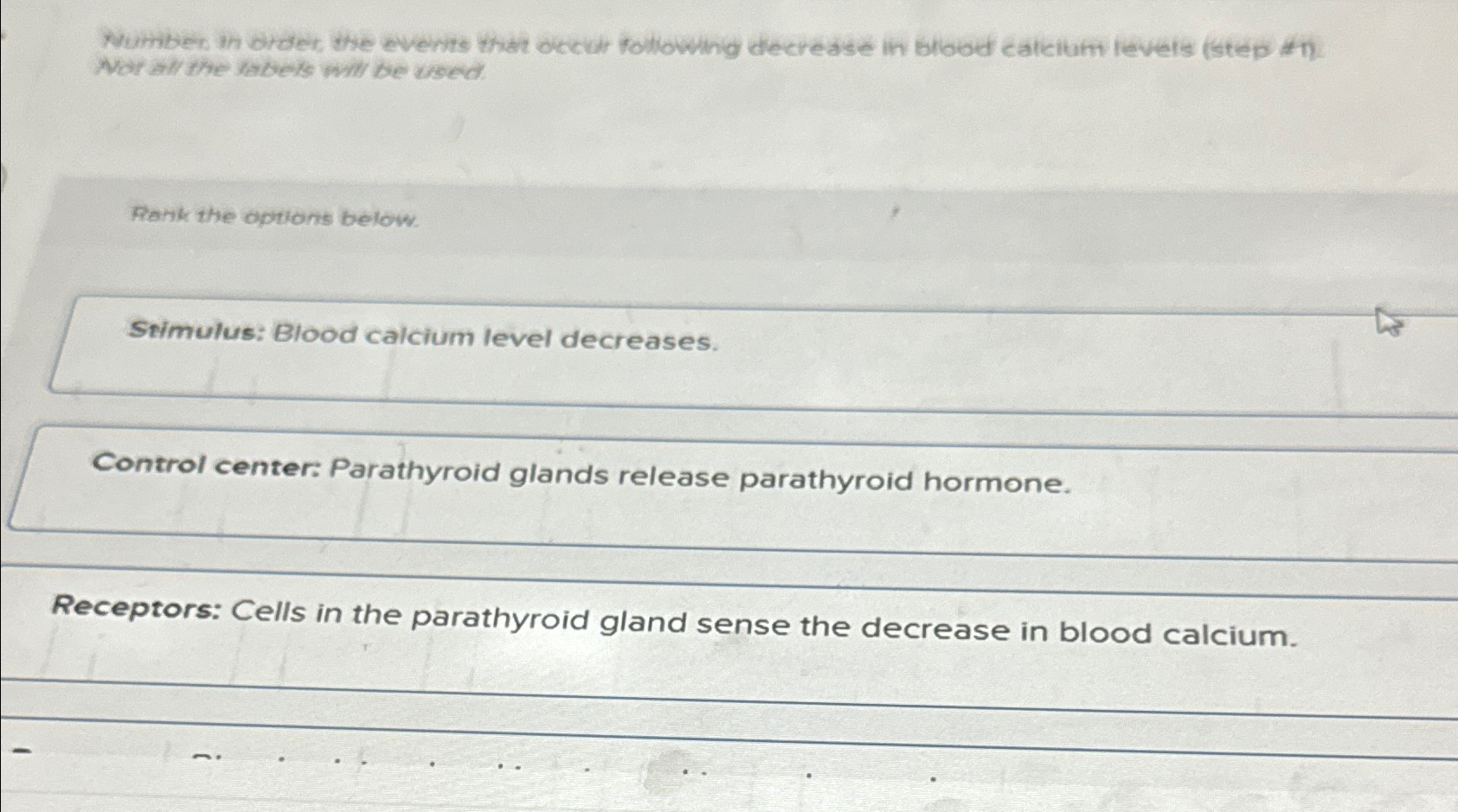 Solved Number in order, the everits that occur following | Chegg.com
