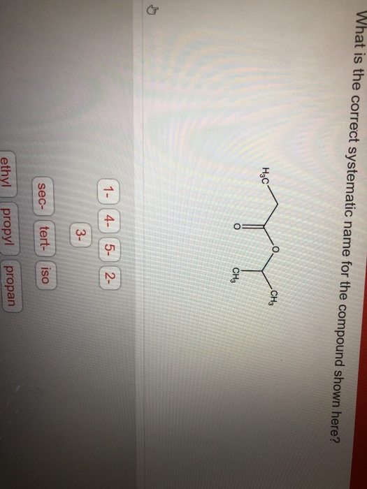 Solved What is the correct systematic name for the compound | Chegg.com