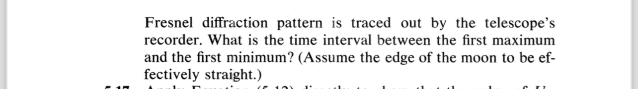 Solved 5.16 ﻿A radiotelescope is obserFresnel diffraction | Chegg.com