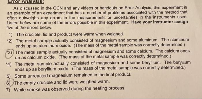 Error Analysis: As discussed in the GCN and any | Chegg.com