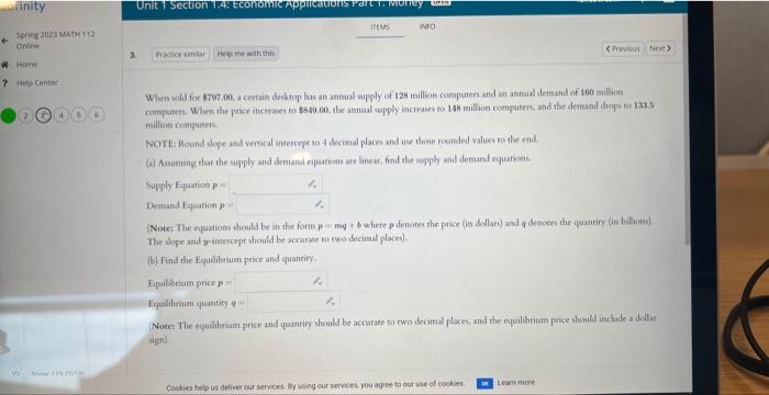 Solved sprint 2012πμ+i+1t2 Dnír n ) boine 3. ? tanip center | Chegg.com