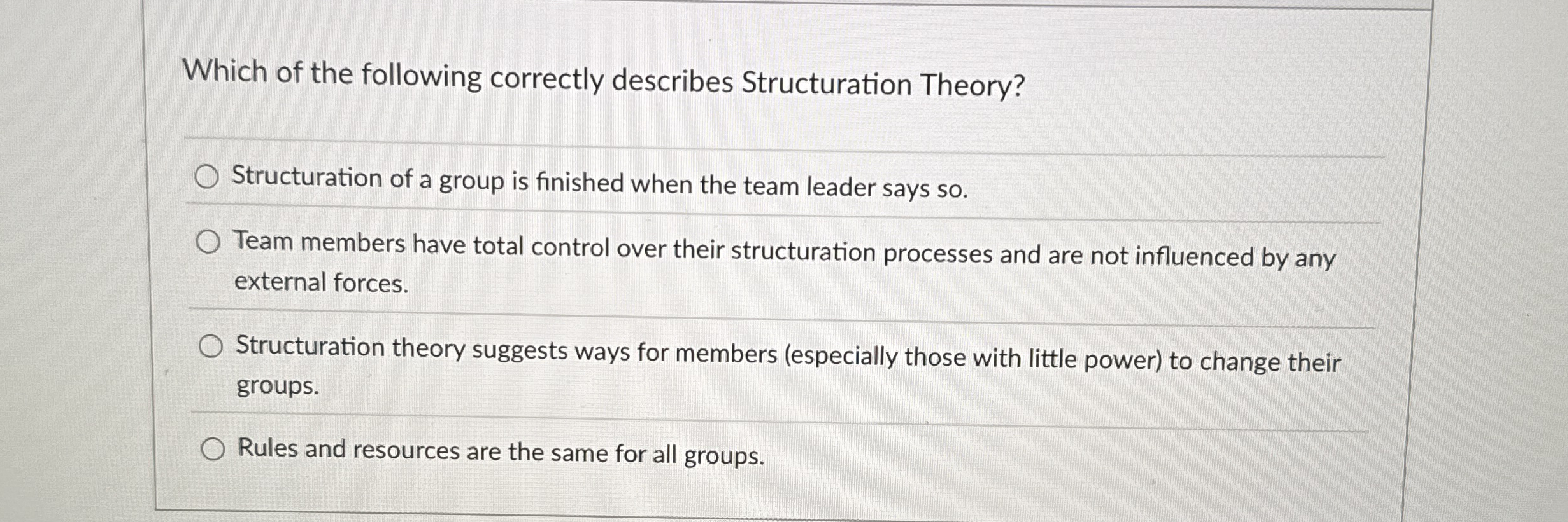 Which of the following correctly describes | Chegg.com