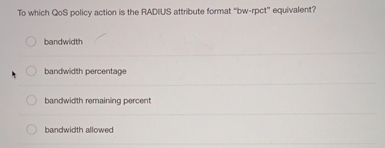 Solved To which QoS policy action is the RADIUS attribute | Chegg.com