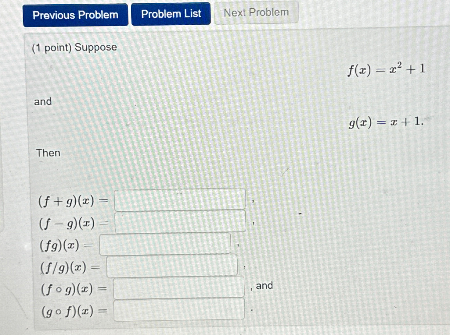Solved (1 ﻿point) | Chegg.com