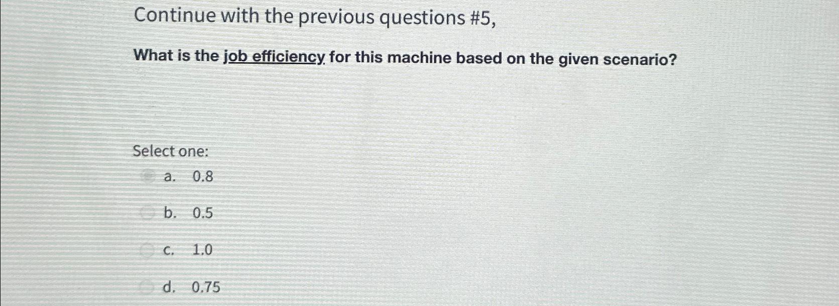 Solved Continue with the previous questions #5,What is the | Chegg.com
