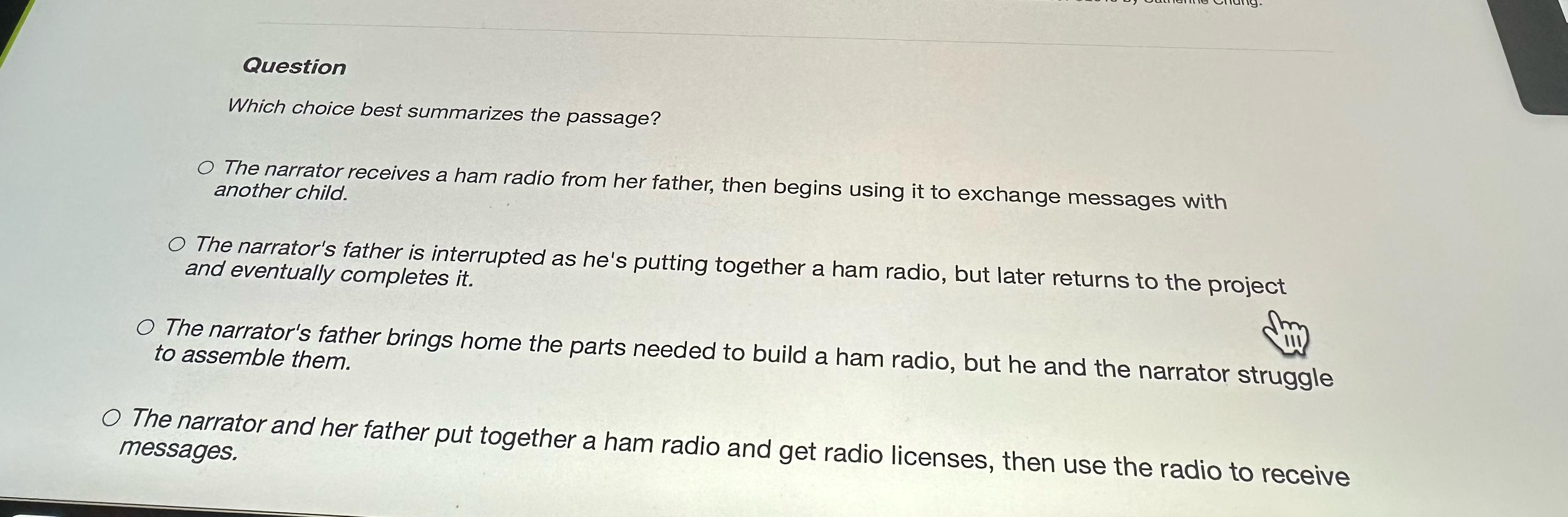 Solved QuestionWhich choice best summarizes the passage?The | Chegg.com