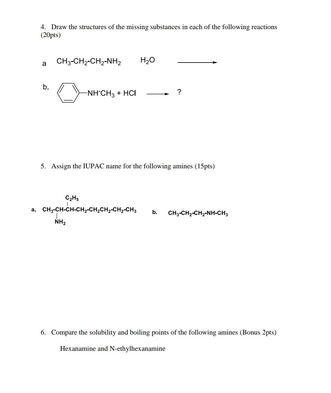 Solved 4. Draw the structures of the missing substances in | Chegg.com