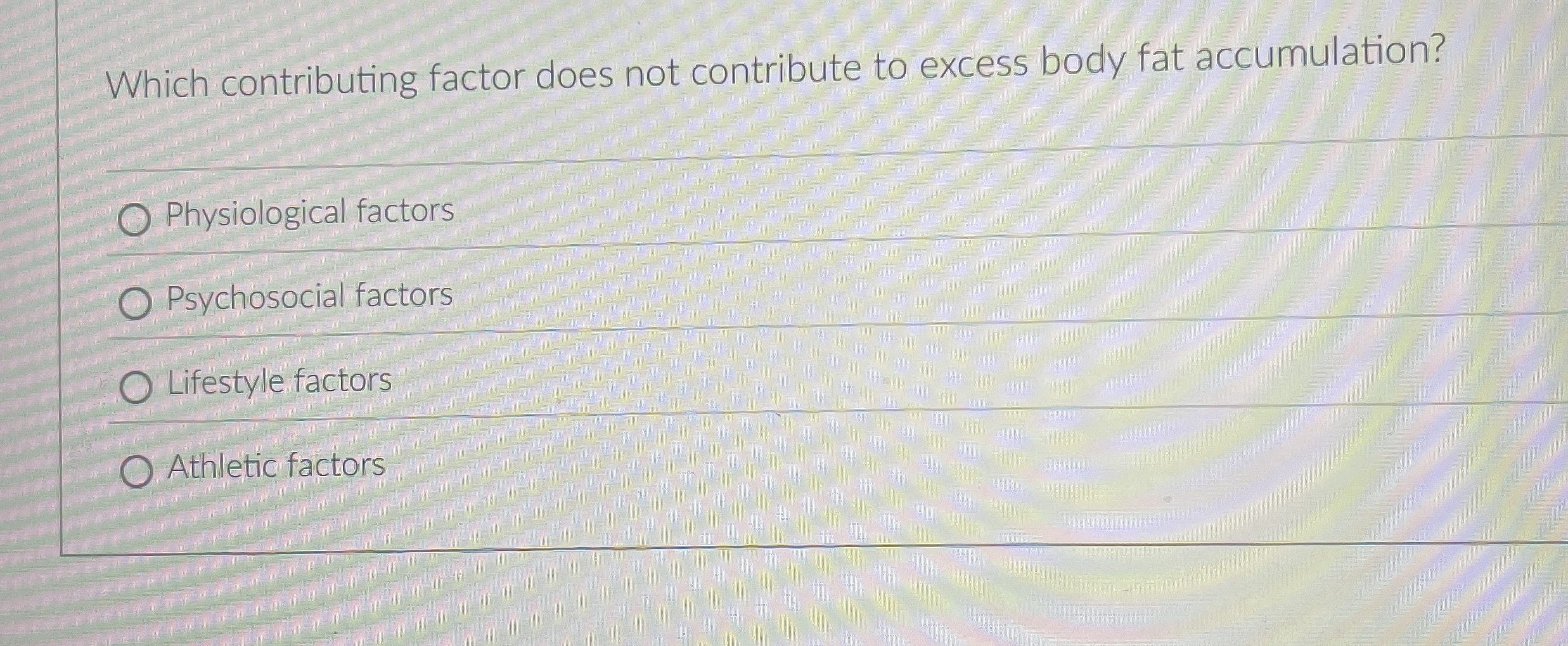 High Quality SOLUTION Which contributing factor does not contribute to ...