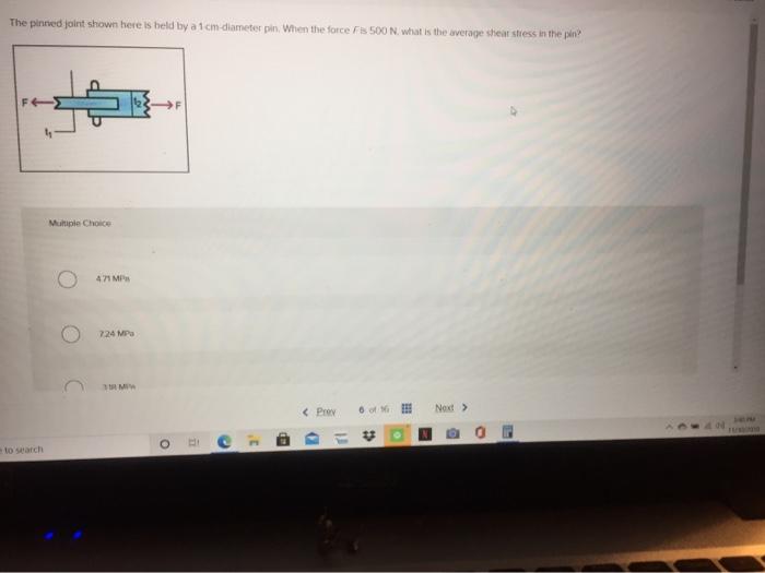 Solved The pinned joint shown here is held by a 1 cm | Chegg.com