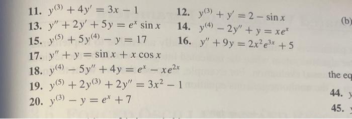 Solved In Problems 1 through 20, find a particular solution | Chegg.com