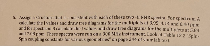 Solved 5. Assign a structure that is consistent with each of | Chegg.com
