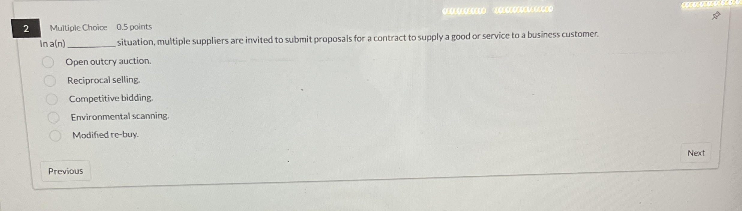 Solved 2Multiple Choice 0.5 ﻿pointsIn a(n) q, ﻿situation, | Chegg.com