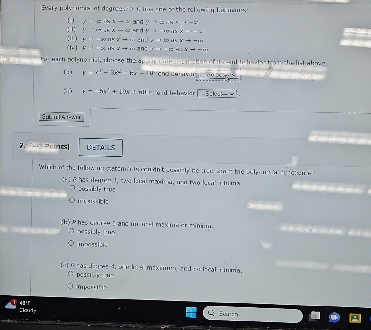 This exercise involves local maxima and minima of | Chegg.com