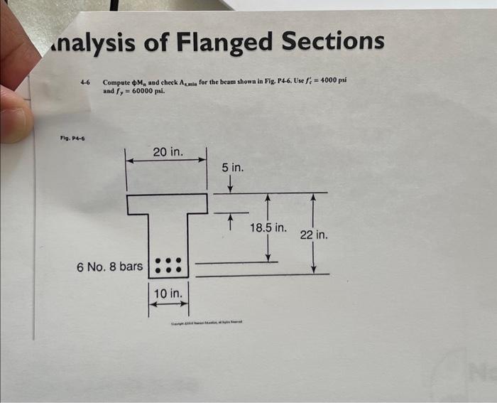 nalysis of Flanged Sections 46. Compute $Mn and check | Chegg.com