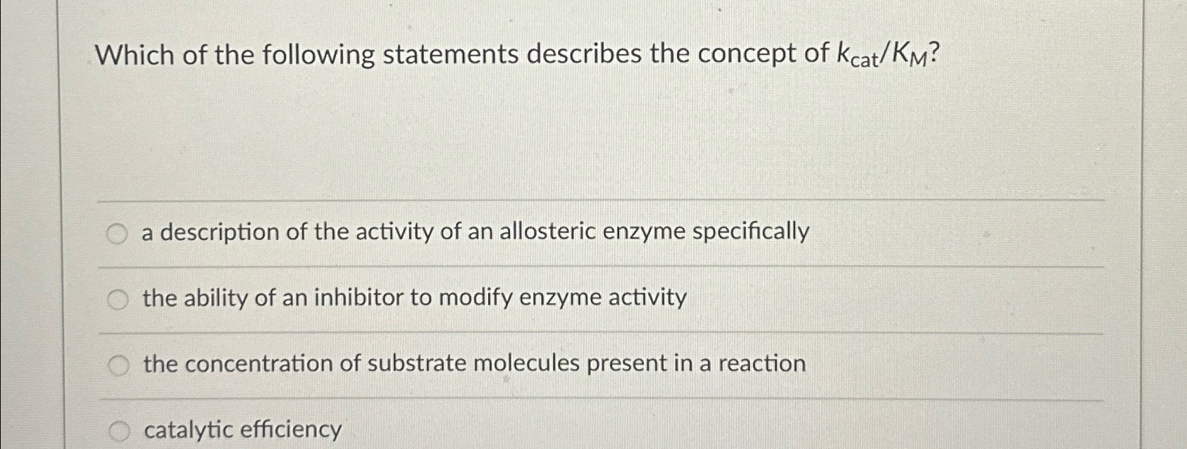 Solved Which of the following statements describes the | Chegg.com