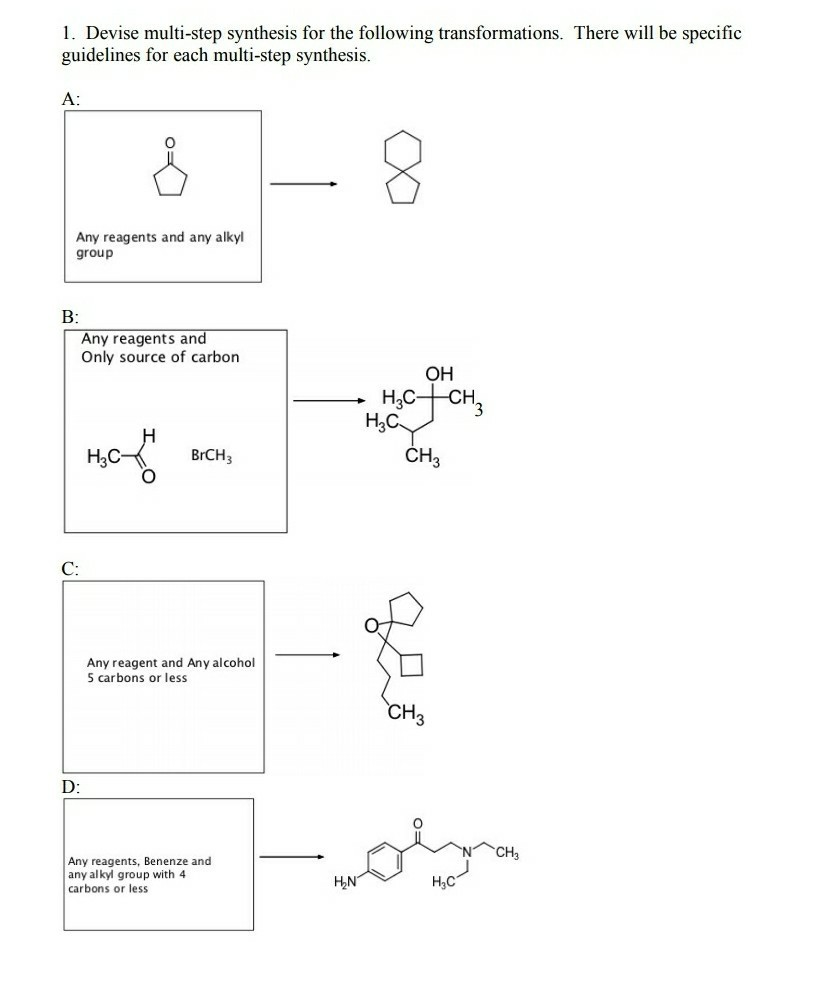Solved Devise multi-step synthesis for the following | Chegg.com