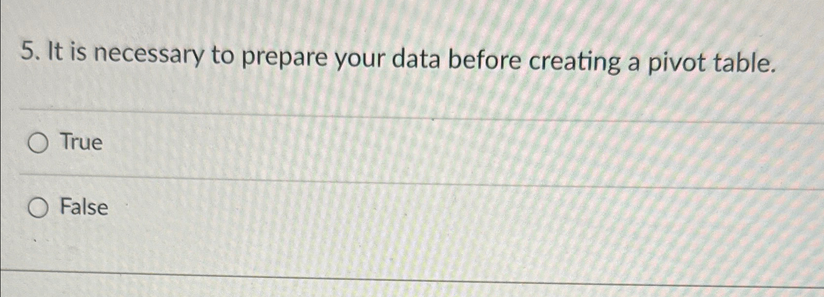 Solved It is necessary to prepare your data before creating | Chegg.com