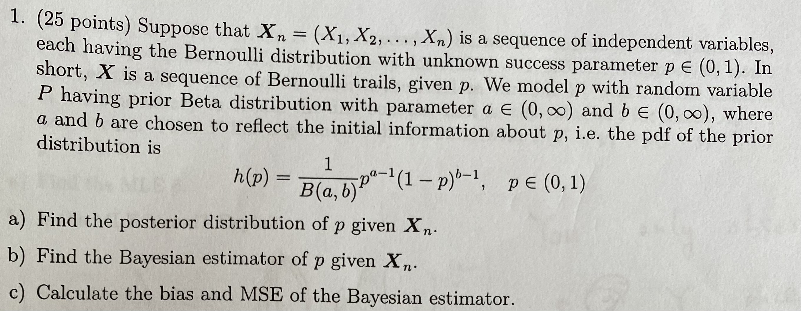 Solved (25 ﻿points) ﻿Suppose that xn=(x1,x2,dots,xn) ﻿is a | Chegg.com