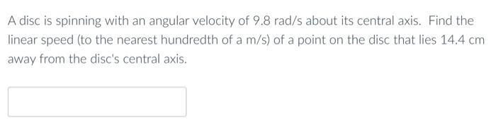 Solved A disc is spinning with an angular velocity of | Chegg.com
