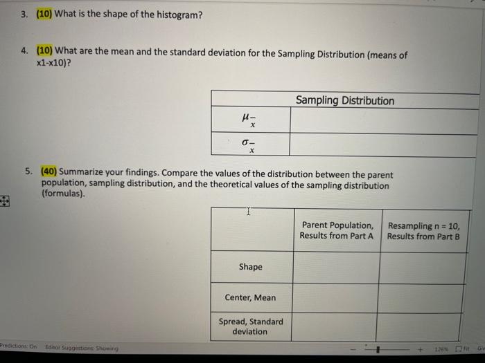 Solved Summary Report for C133. (10) What is the shape of | Chegg.com