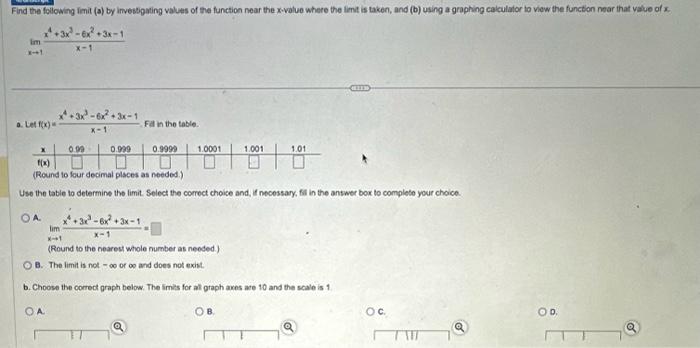 Solved Find the following imit (a) by investigating values | Chegg.com