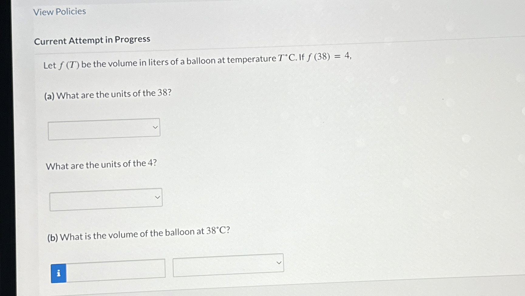 Solved View PoliciesCurrent Attempt in ProgressLet f(T) ﻿be | Chegg.com