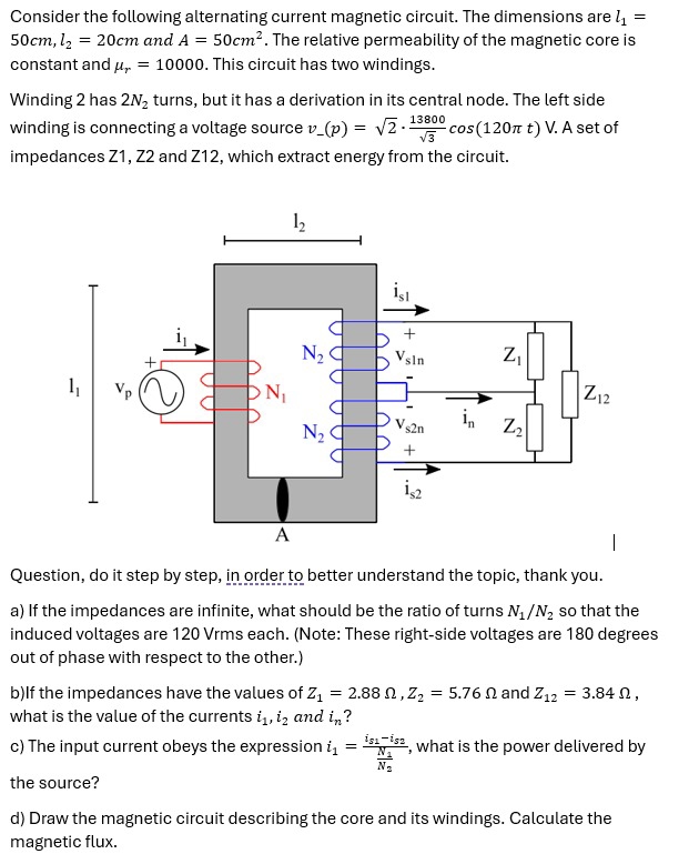 Consider the following alternating current magnetic | Chegg.com