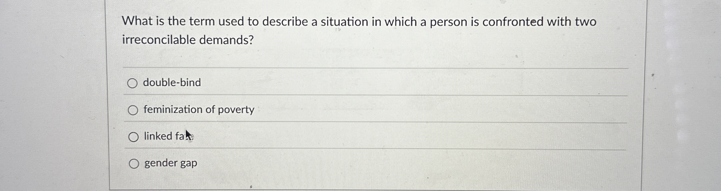 Solved What is the term used to describe a situation in | Chegg.com