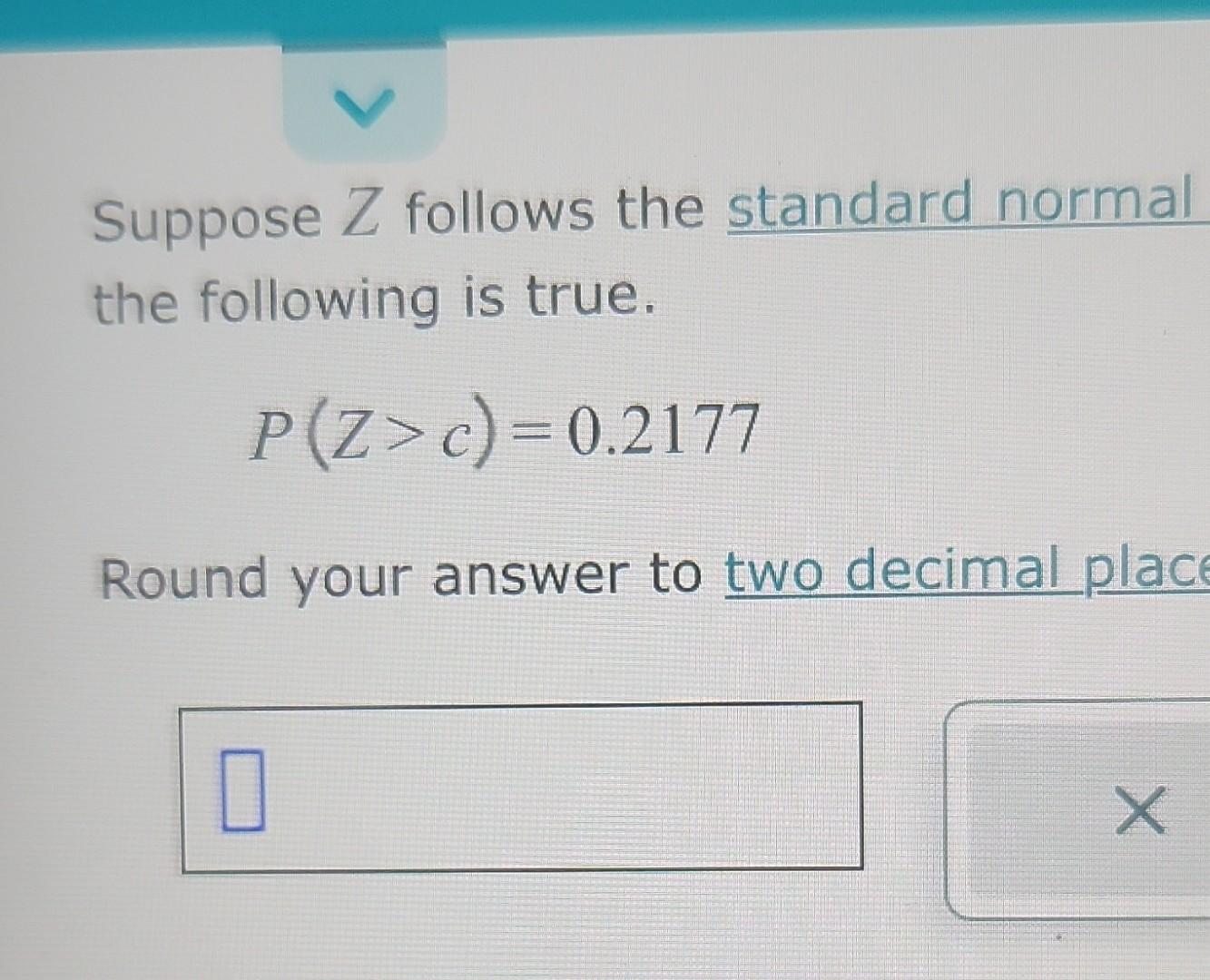 Solved Suppose Z follows the standard normal the following | Chegg.com