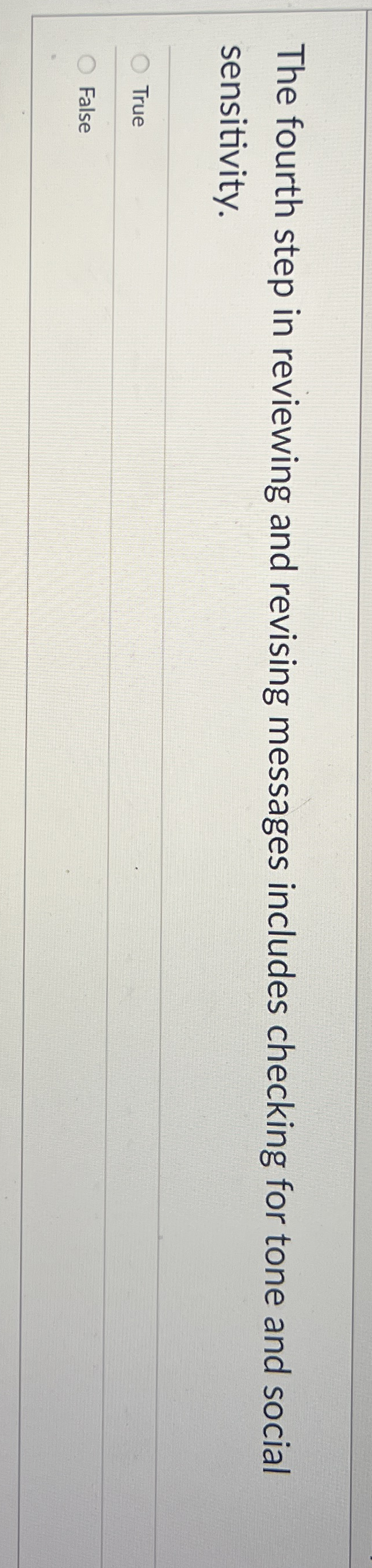 Solved The fourth step in reviewing and revising messages | Chegg.com