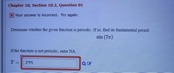 Solved Chapter 10 Section 10 2 Question 01 X Your Answer