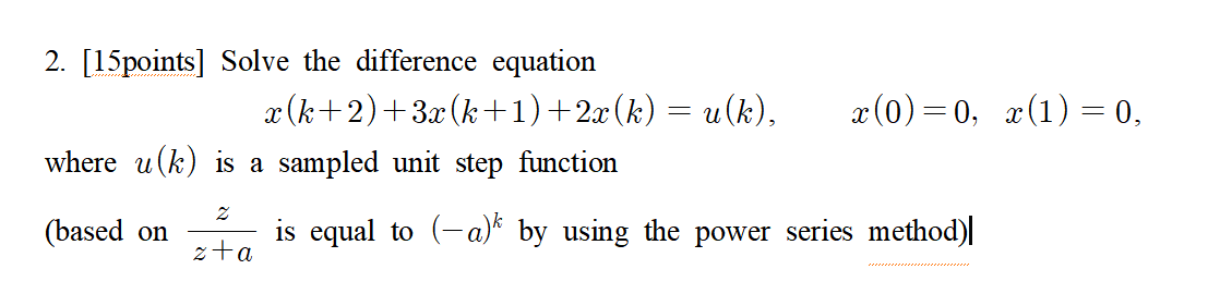 Solved [15points] ﻿Solve the difference | Chegg.com