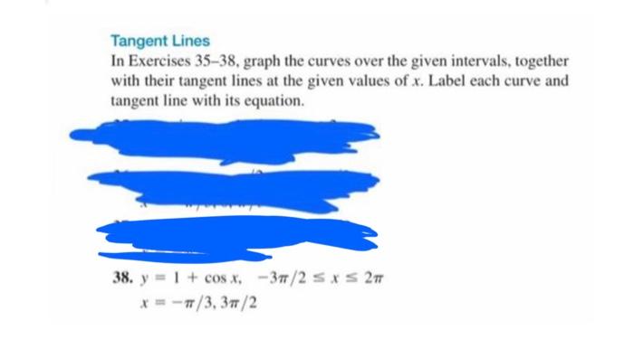 Solved Tangent Lines In Exercises 35-38, graph the curves | Chegg.com